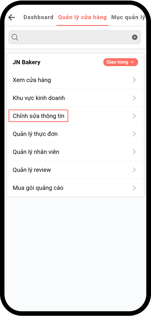 Cài đặt thông tin kinh doanh thật đơn giản bằng ứng dụng Delivery K - DELIVERY K