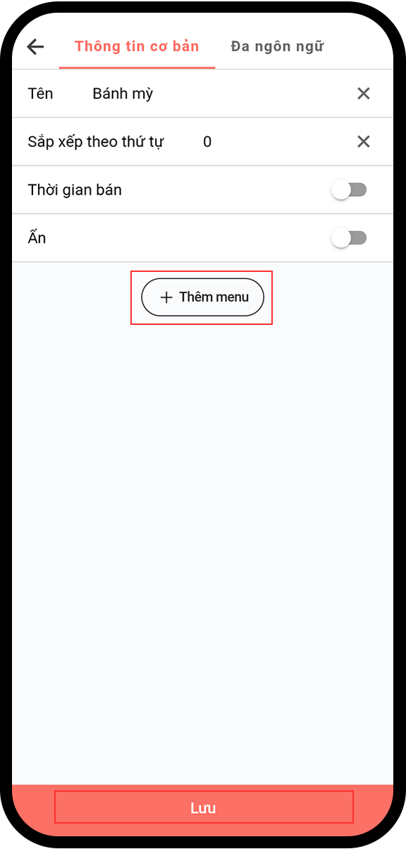 Quản lý menu dễ dàng bằng ứng dụng Delivery K